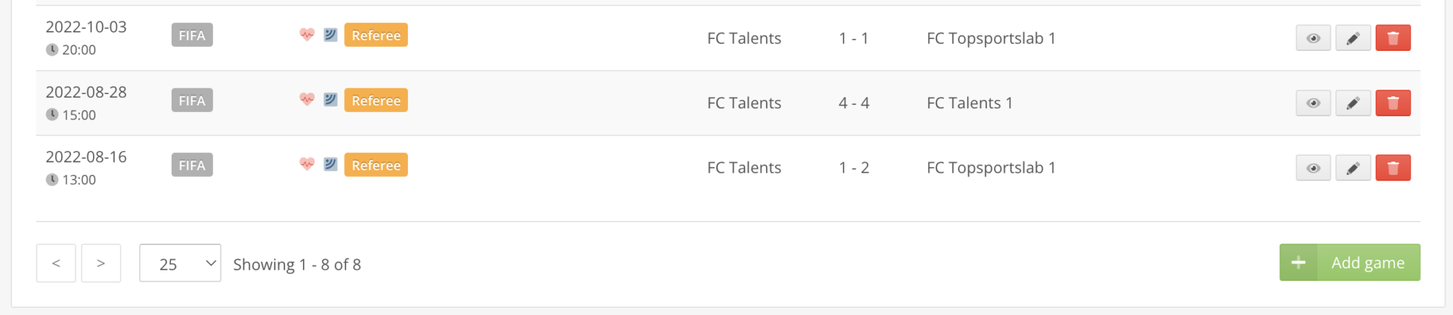 How to create a Game for Referees - TOPSPORTSLAB DOCS